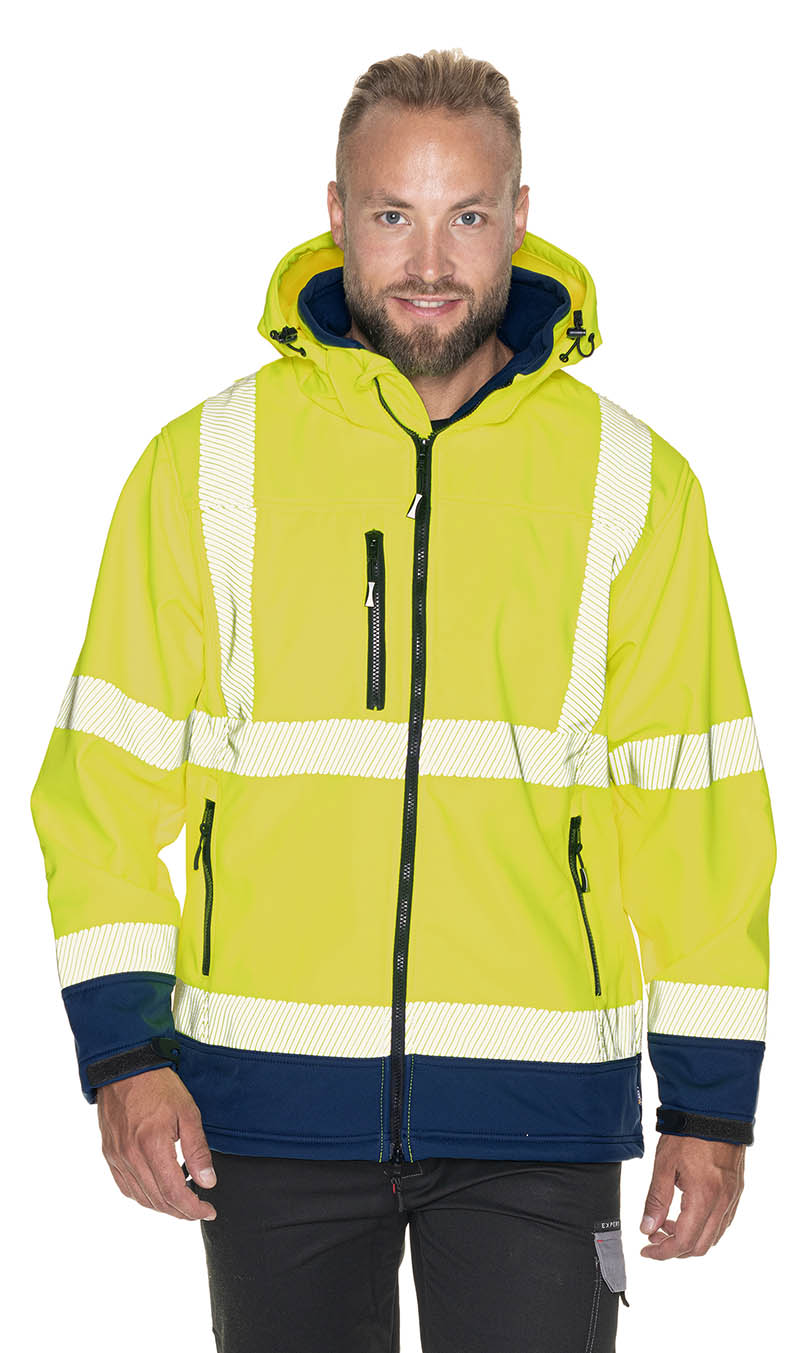 SOFTSHELL HI-VIS PRINT Mark The Helper | Kurtki, Mark The Helper